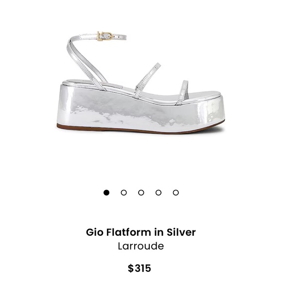 Larroude | Shoes | Larroud Gio Silver Flatform Heel | Poshmark